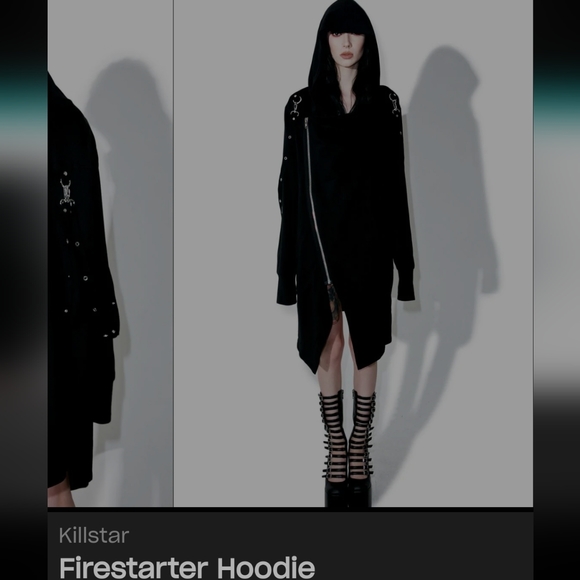 Killstar | Tops | Iso Killstar 220 Warhell Studded Hoodie Mens Gothic Punk Bondage Straps | Poshmark